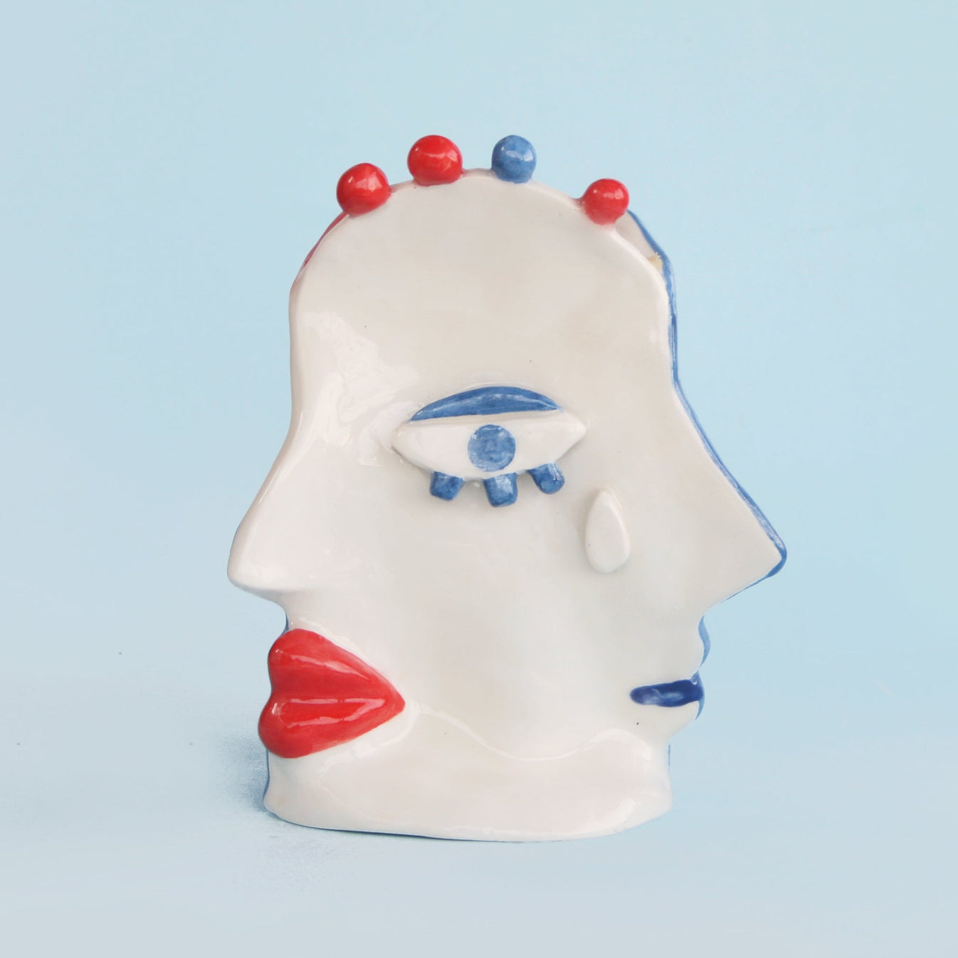 3 FACED CERAMIC FLOWER VASE – SIAMESE TWIN STUDIO