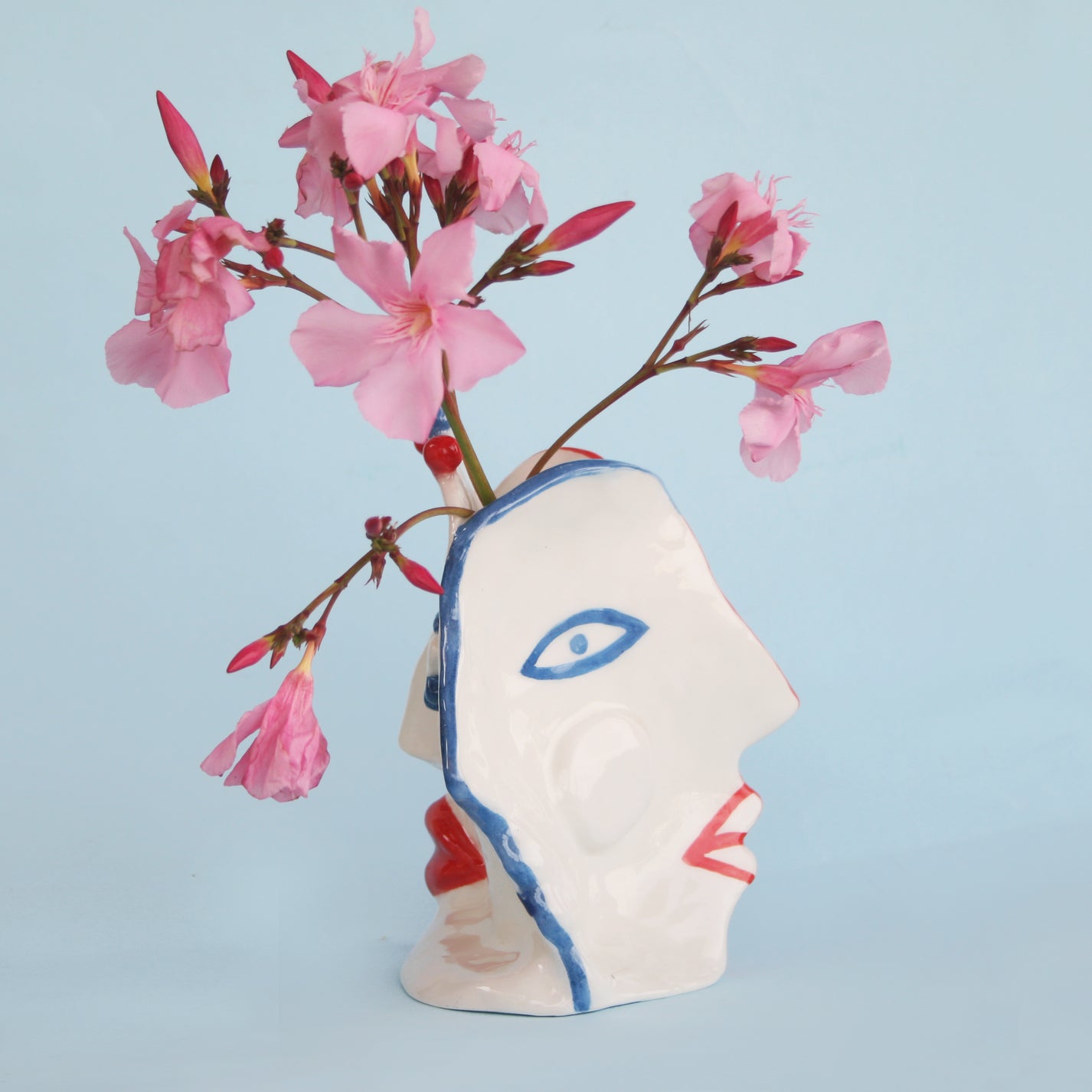 3 FACED CERAMIC FLOWER VASE – SIAMESE TWIN STUDIO