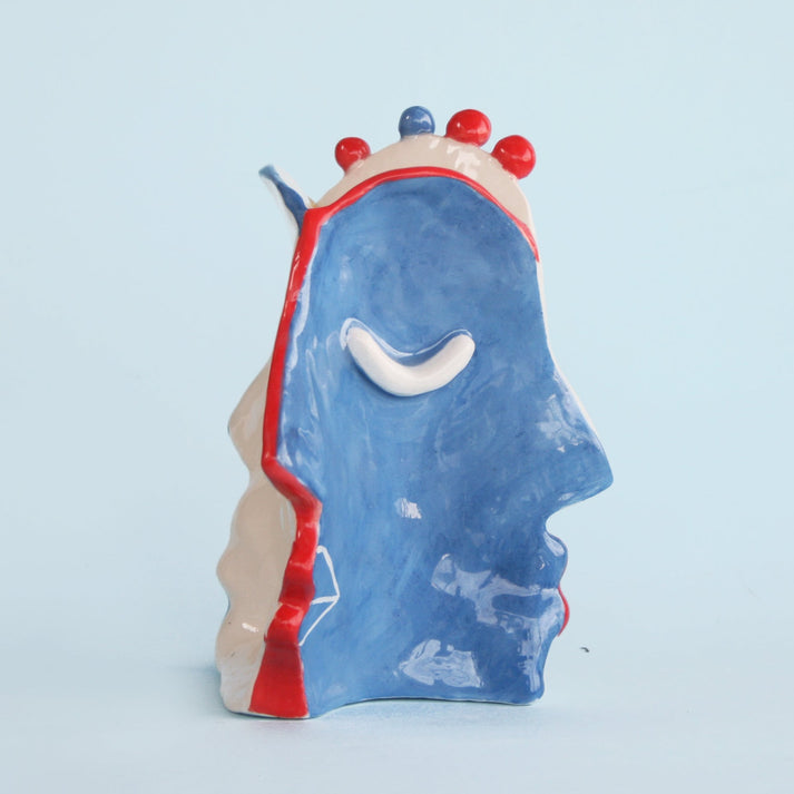 3 FACED CERAMIC FLOWER VASE – SIAMESE TWIN STUDIO